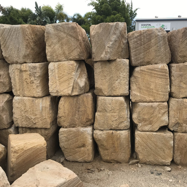 Sandstone Blocks - 400x400x1000 - Coastal Landscape Supplies