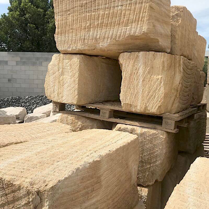 Sandstone Blocks - 500x500x1000 - Coastal Landscape Supplies